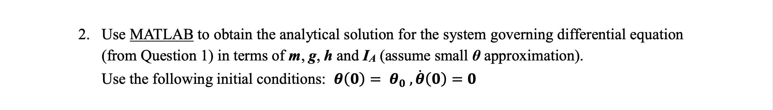 Solved 1. Consider the governing differential equation for a | Chegg.com