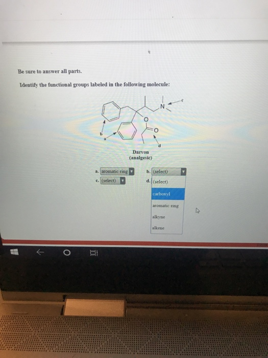 Be sure to answer all parts. Identify the functional | Chegg.com
