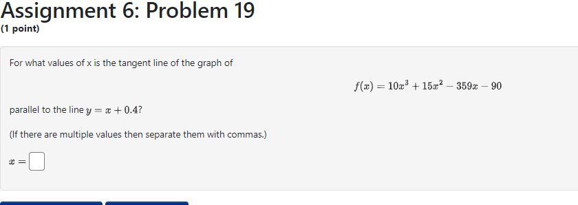 Solved Assignment 6: Problem 19 (1 point) For what values of | Chegg.com