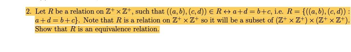 Solved Let R be a relation on Z+×Z+, such that | Chegg.com