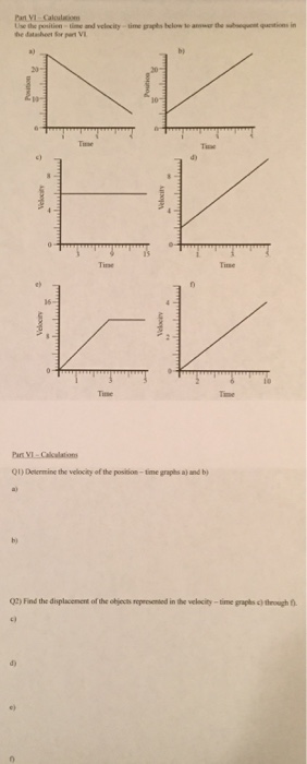 Solved Determine the velocity of the position-time graphs | Chegg.com