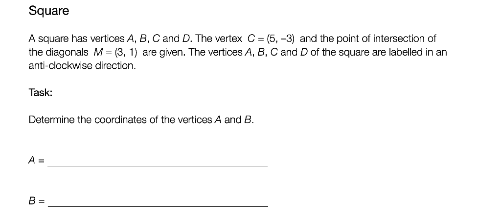 Solved Square A square has vertices A, B, C and D. The | Chegg.com