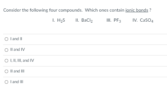 Solved Consider the following four compounds. Which ones | Chegg.com