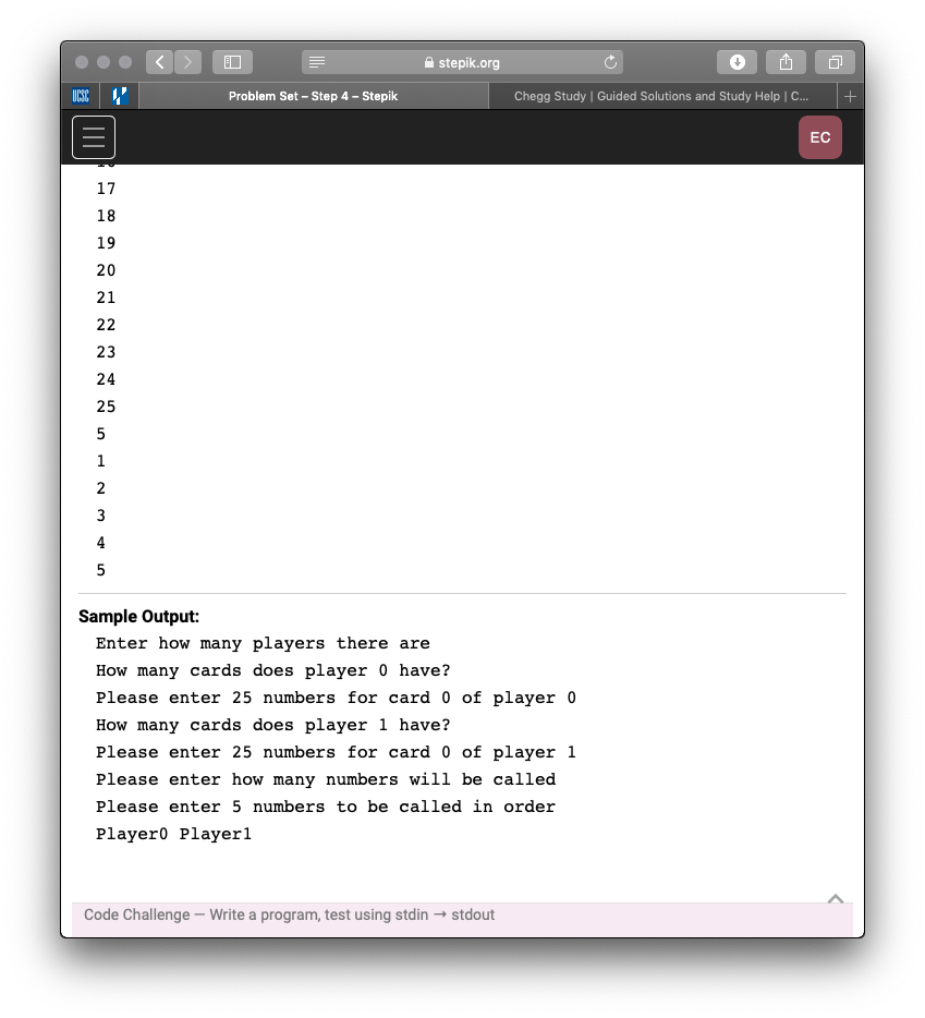 This is a java bingo game assignment. I have inculded | Chegg.com