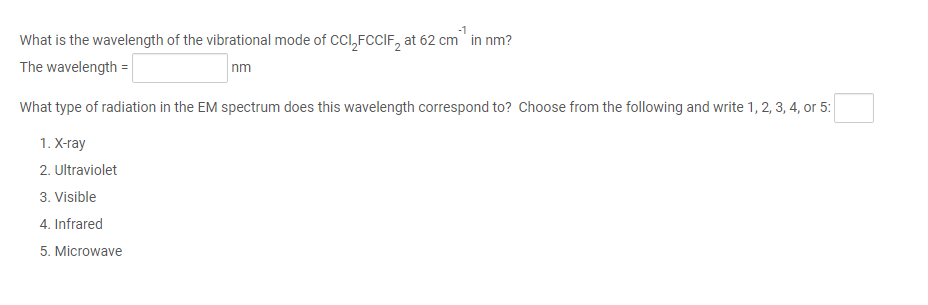 Solved What is the wavelength of the vibrational mode of | Chegg.com
