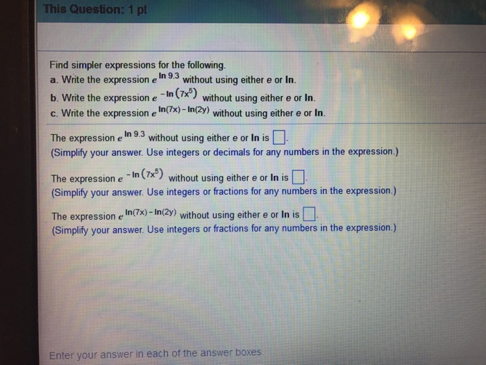 Solved Find simpler expressions for the following. Write | Chegg.com