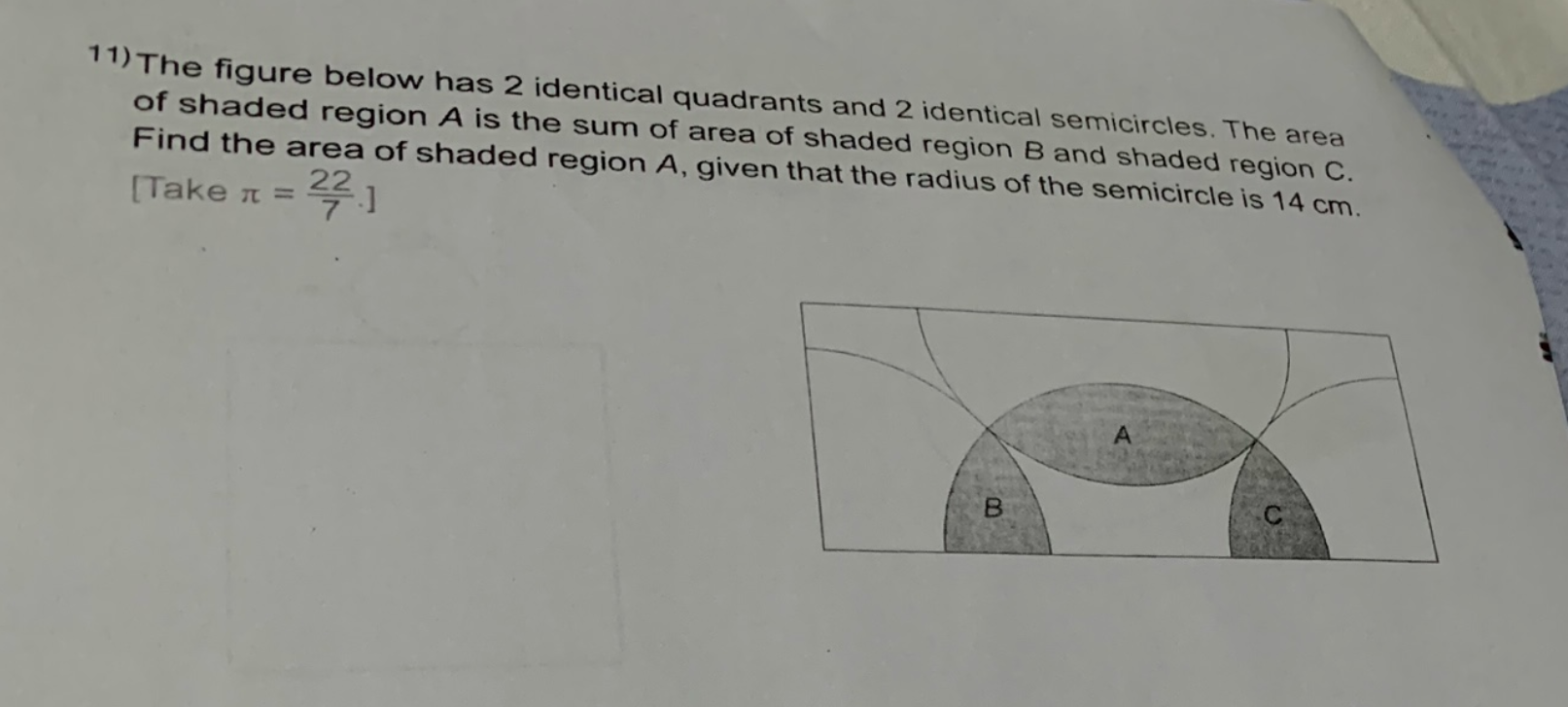 Solved 11) The figure below has 2 identical quadrants and 2 | Chegg.com