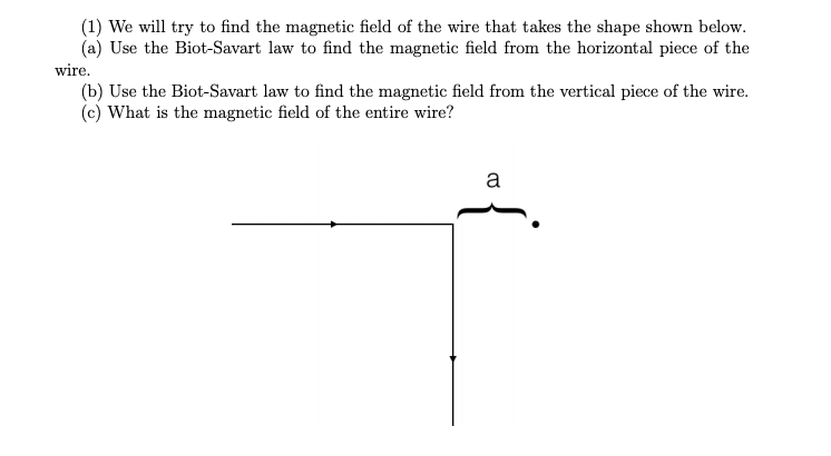Solved (1) We will try to find the magnetic field of the | Chegg.com