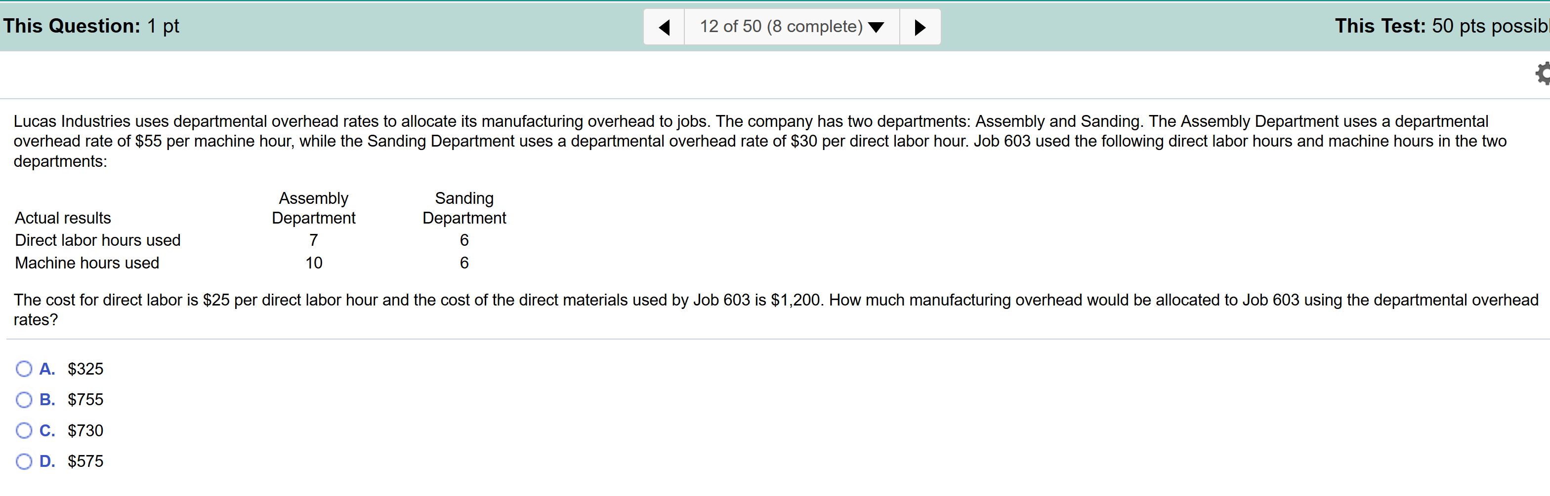 Solved This Question 1 Pt 10 Of 50 8 Complete This Tes Chegg