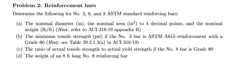 [Solved]: Determine the following for No. 3, 6, and 8 ASTM s
