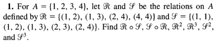 Solved 1. For A={1,2,3,4}, let R and C be the relations on A | Chegg.com