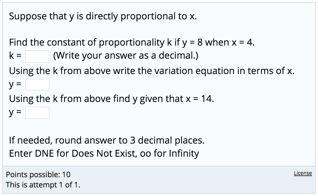 Solved Suppose That Y Is Directly Proportional To X Find
