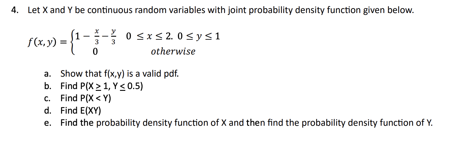 Solved Let x ﻿and Y ﻿be continuous random variables with | Chegg.com
