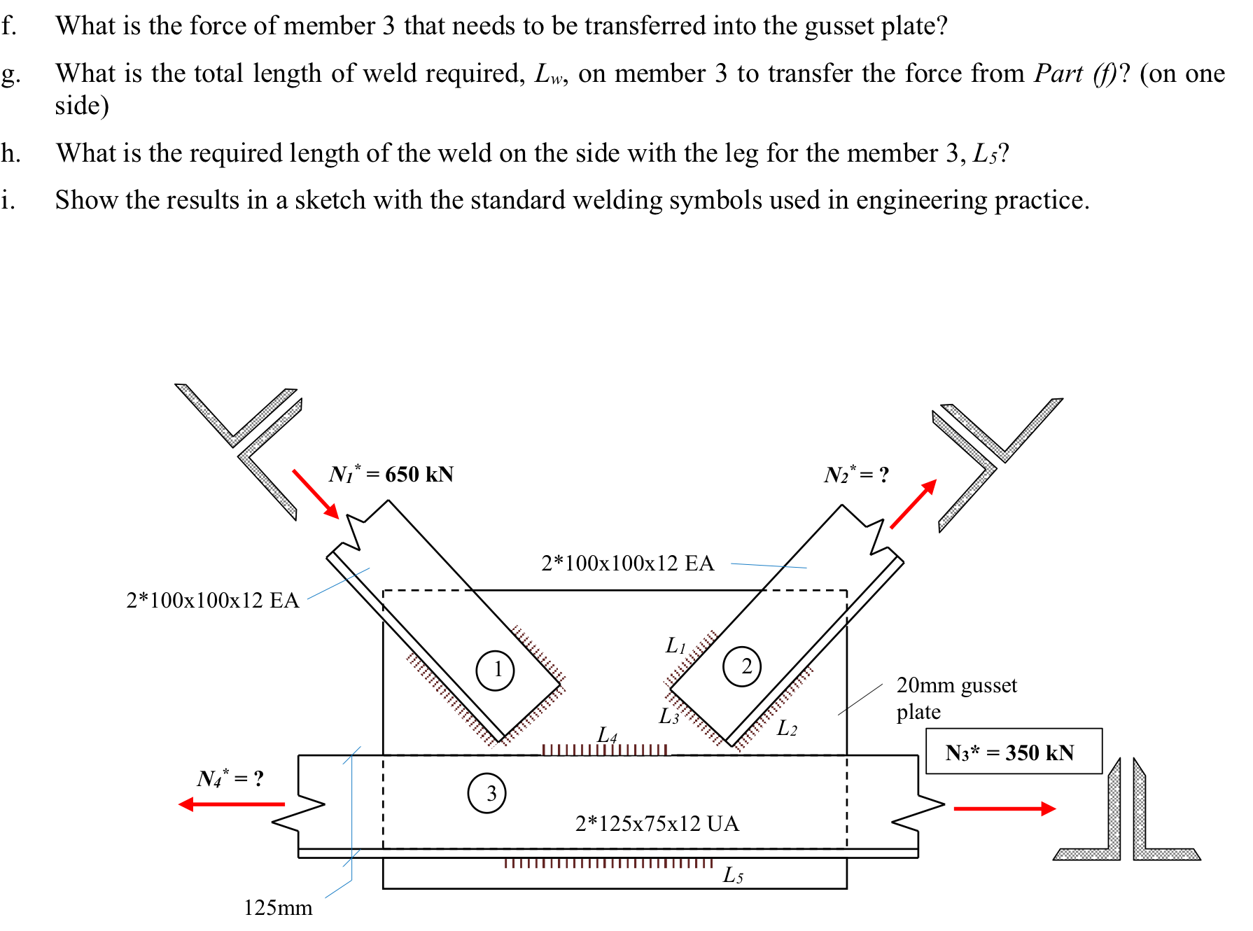 Solved Problem 2. Design of welded angle under cyclic | Chegg.com