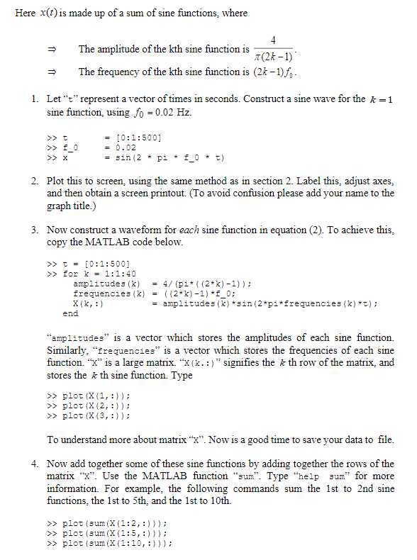 Solved Section 3: Fourier Analysis Fourier analysis says | Chegg.com