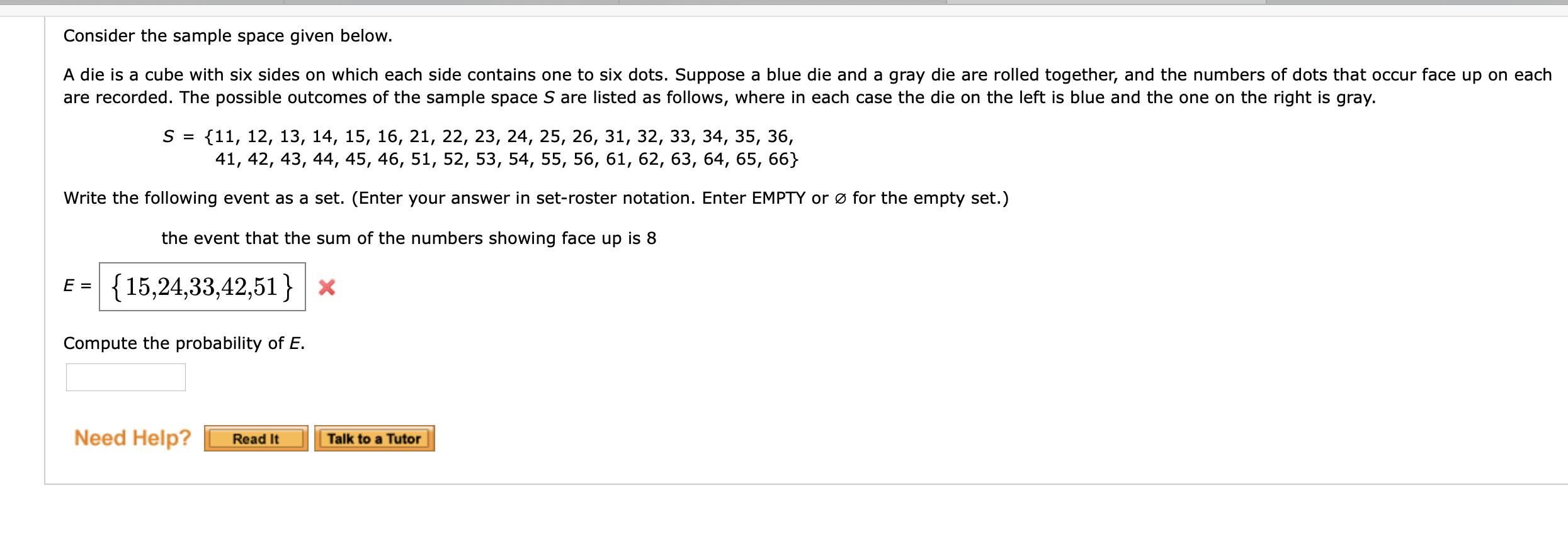 Solved Consider the sample space and the event given below. | Chegg.com
