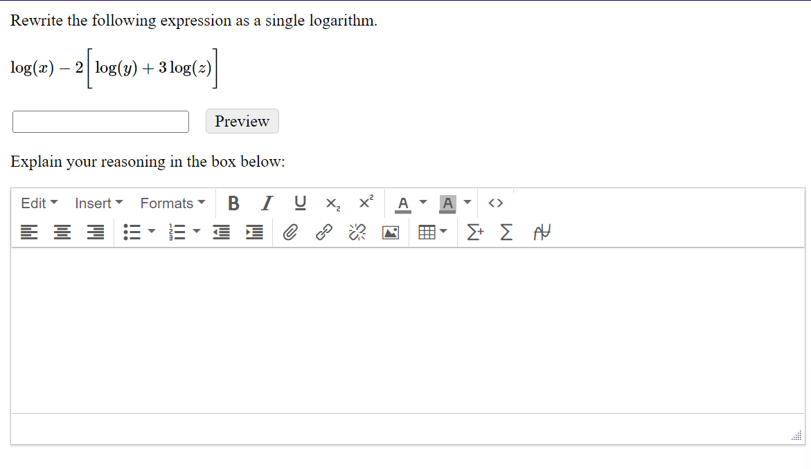 Solved Using laws of logarithms, write the expression below | Chegg.com