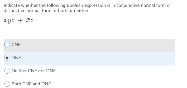 Solved Indicate whether the following Boolean expression is | Chegg.com