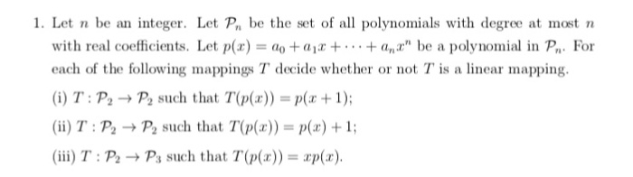 Solved 1. Let n be an integer. Let P be the set of al | Chegg.com