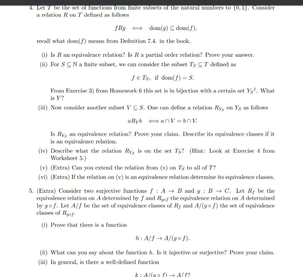 Solved e the set of functions from finite subsets of the | Chegg.com