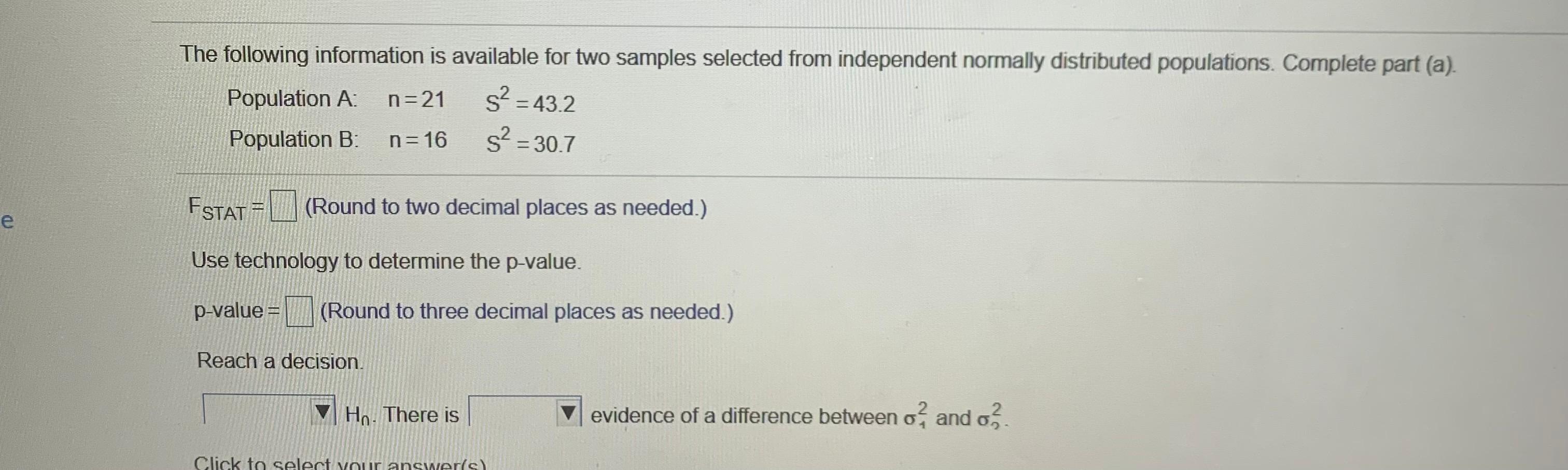 Solved The ANOVA summary table for an experiment with six | Chegg.com