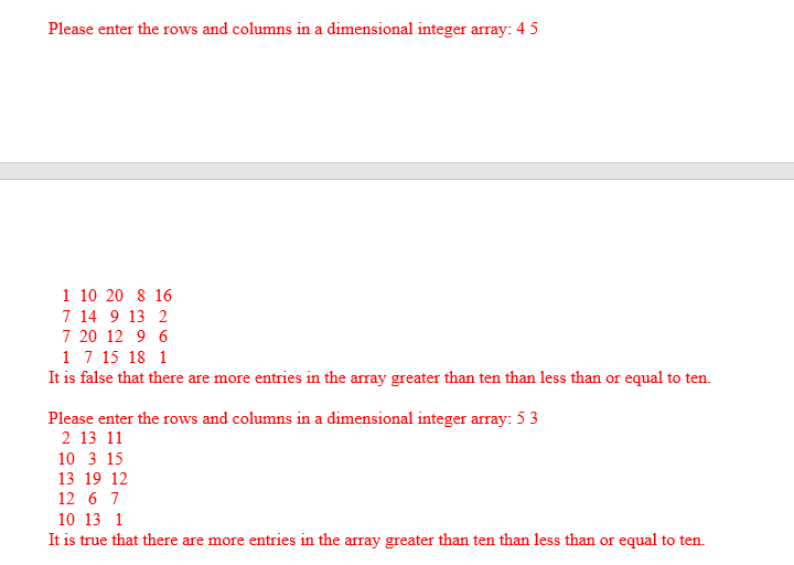 Solved 3. CountGreater ThanTen (30) Write a class | Chegg.com