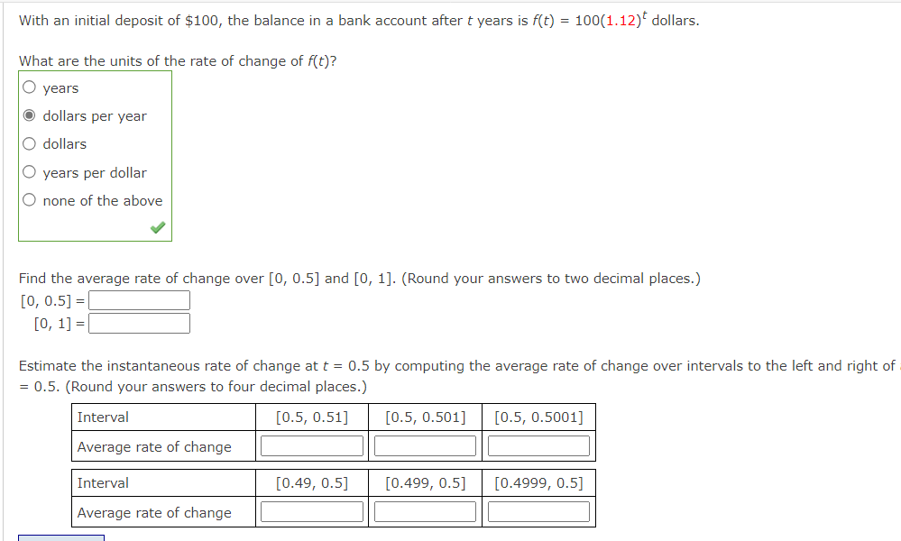 Solved With an initial deposit of $100, ﻿the balance in a | Chegg.com