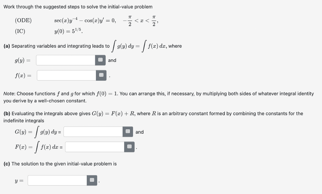 Solved Work through the suggested steps to solve the | Chegg.com