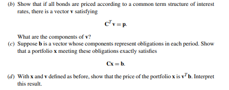 Solved 4. (Bond matrix o) The cash matching and other | Chegg.com