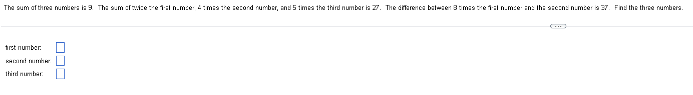 Solved first number:second number:third number: | Chegg.com
