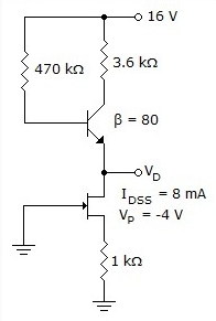 Calculate the VCE for the circuit given | Chegg.com