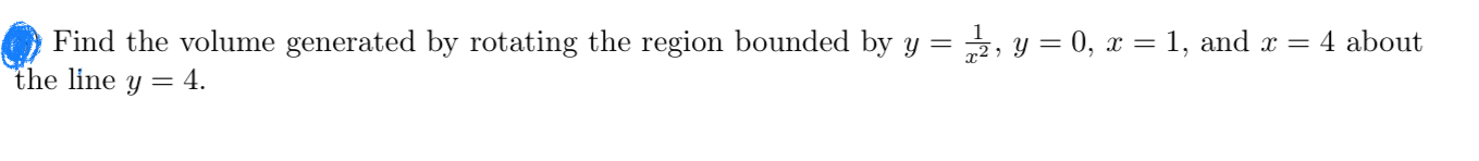 Solved Find the volume generated by rotating the region | Chegg.com