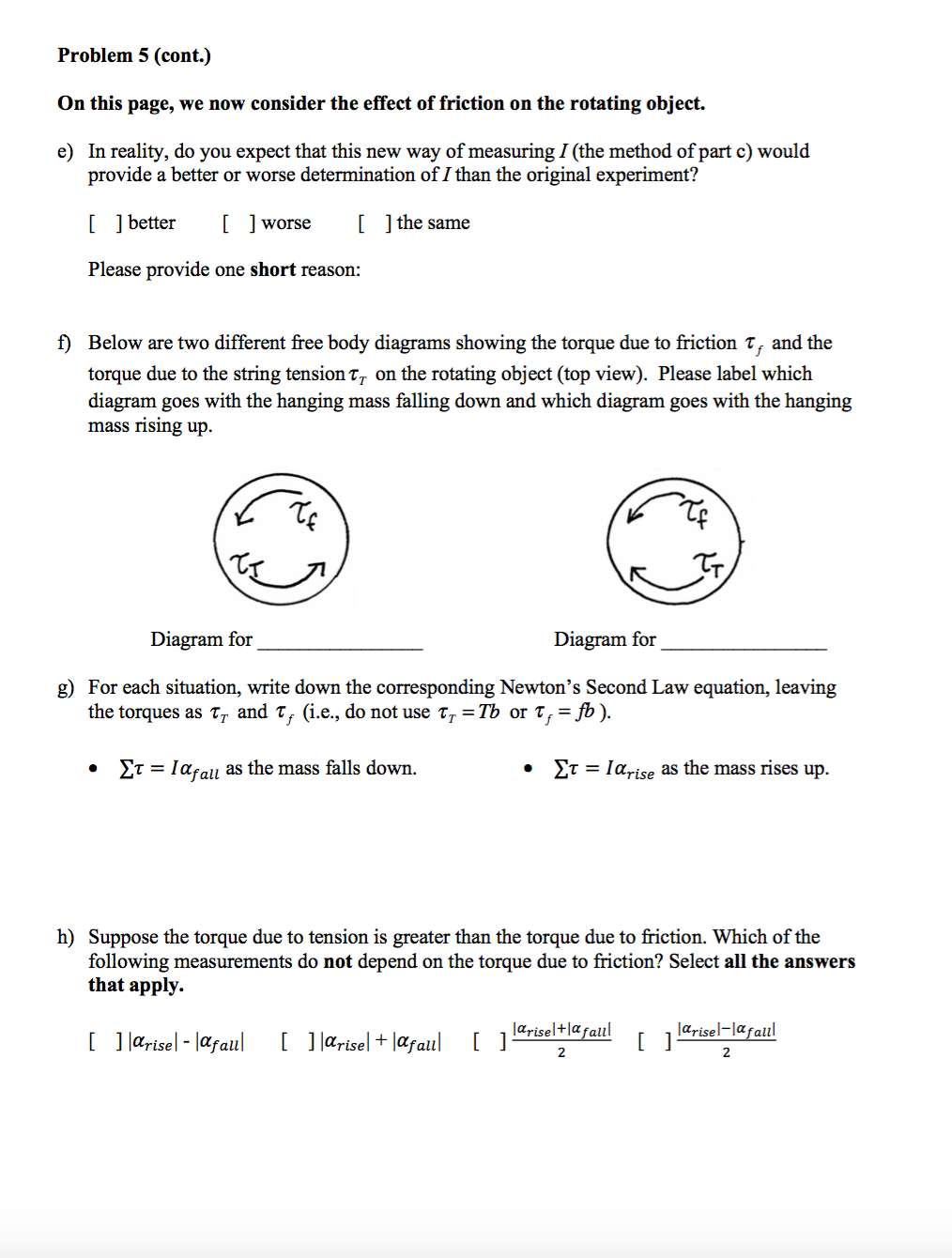 Name MITI air pulley Problem 5 [15 points total, | Chegg.com
