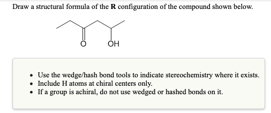 Solved Draw a structural formula of the RS configuration of | Chegg.com