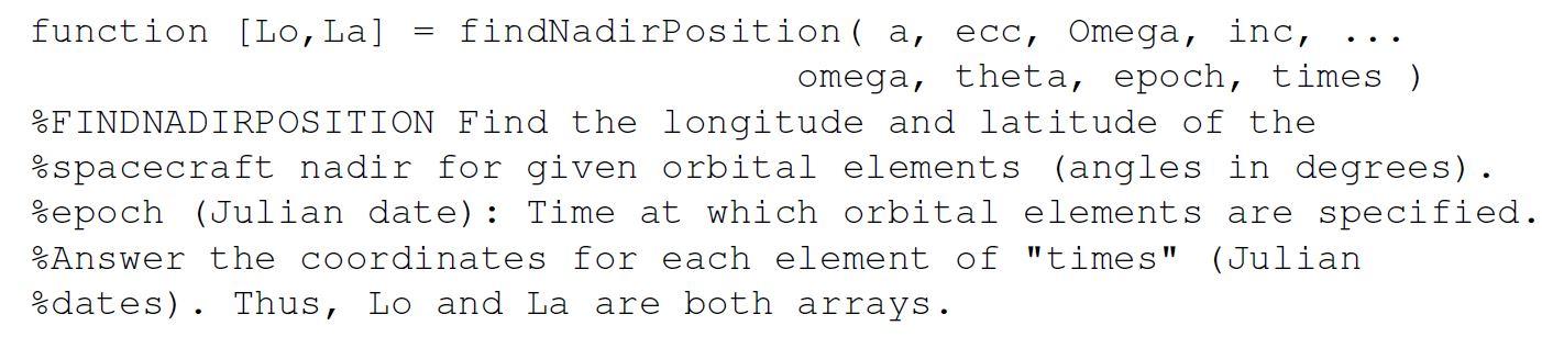 **REQUIRES MATLAB & CODING EXPERIENCE** Orbital | Chegg.com