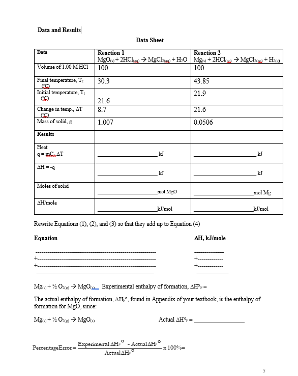 Solved In the space provided calculate the change in | Chegg.com