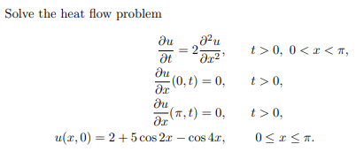 Solved Solve the heat flow problem | Chegg.com