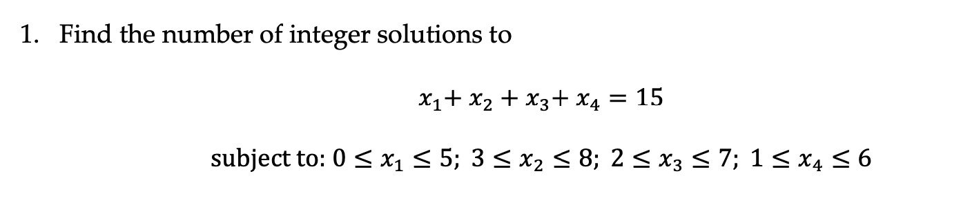 Solved Combinatorics question: please show as much work as | Chegg.com