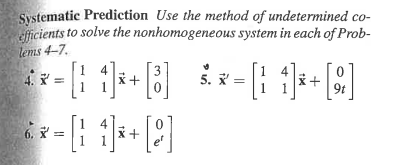 Solved Systematic Prediction Use the method of undetermined | Chegg.com