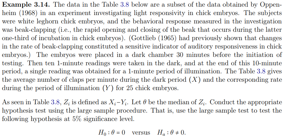 Example 3.14. The data in the Table 3.8 below are a | Chegg.com