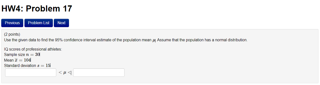 Solved HW4: Problem 17 Previous Problem List Next (2 points) | Chegg.com