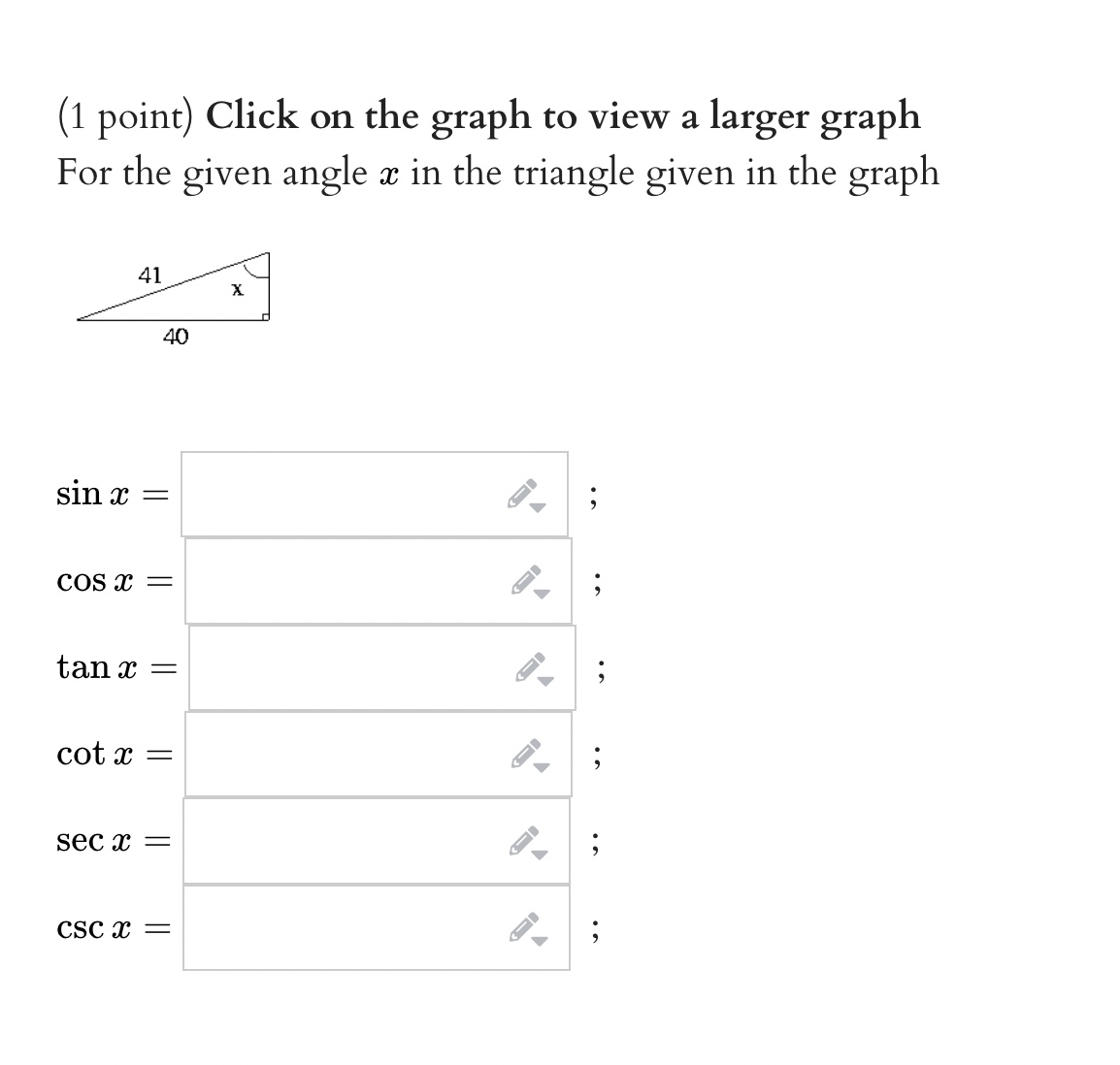 Solved (1 point) Click on the graph to view a larger graph | Chegg.com