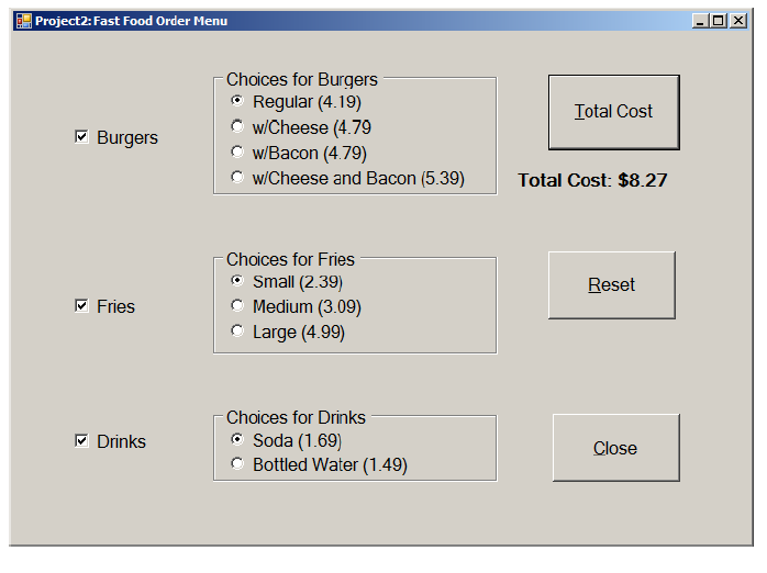 Solved Write a program to place an order from the restaurant | Chegg.com