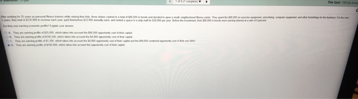 Solved After working for 25 years as personal fitness | Chegg.com