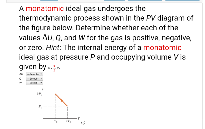 Solved A monatomic ideal gas undergoes the thermodynamic | Chegg.com