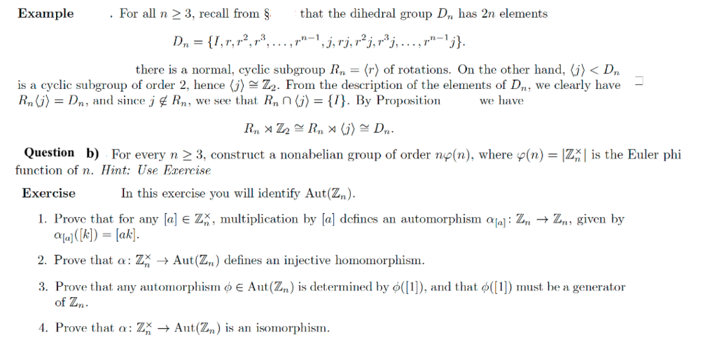 Solved Example For all n > 3, recall from § that the | Chegg.com