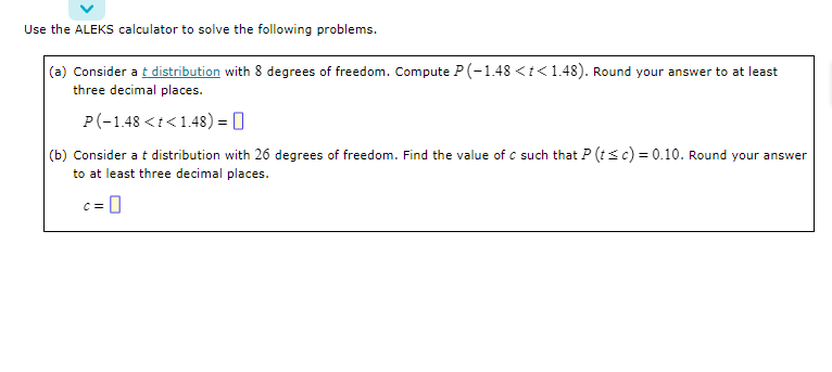 Solved Use the ALEKS calculator to solve the following | Chegg.com
