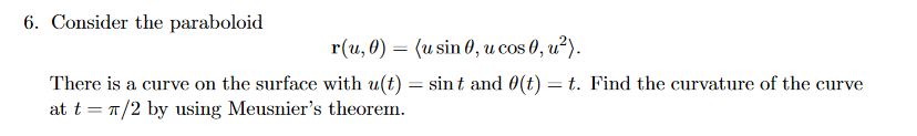 Solved .6. Consider the paraboloid | Chegg.com