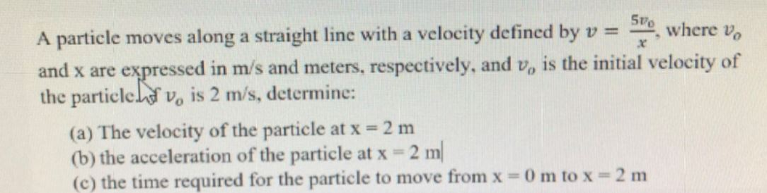 Solved A particle moves along a straight line with a | Chegg.com
