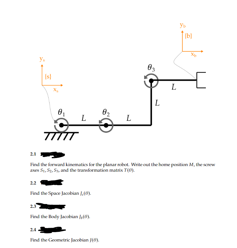 Solved Jacobian: Planar RobotIn ﻿this problem you will get | Chegg.com
